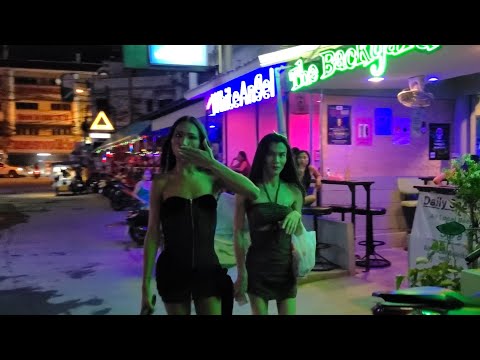 8K Nightlife Treetown District Pattaya Ladyboys Beautiful Girls GoGo ...